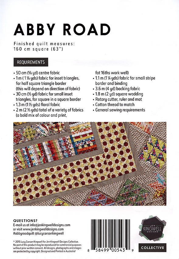 🇦🇺Abby Road Quilt Pattern by Lucy Carson Kingwell for Jen Kingwell Des ...