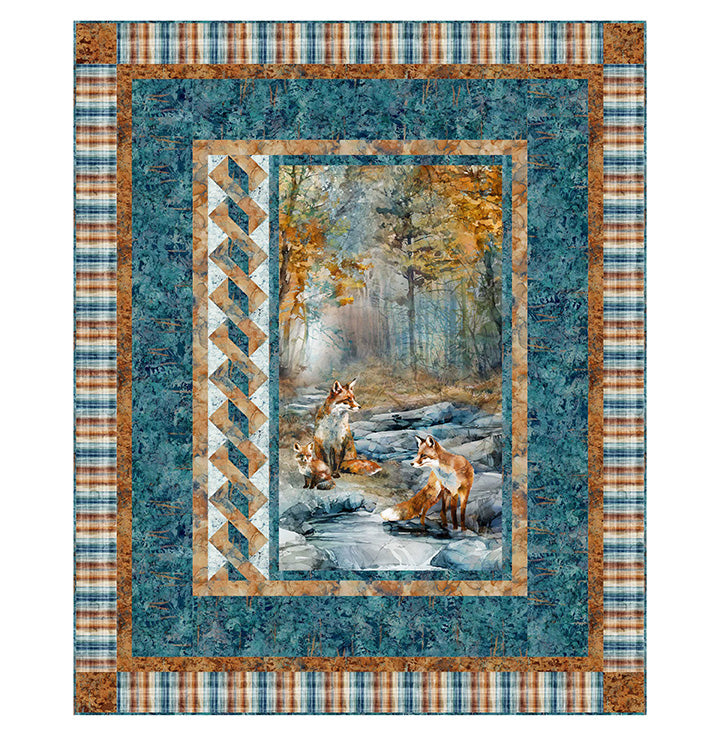 🍁Fox Den First Light Quilt Kit by Kris Holderness Designs for Northcot ...