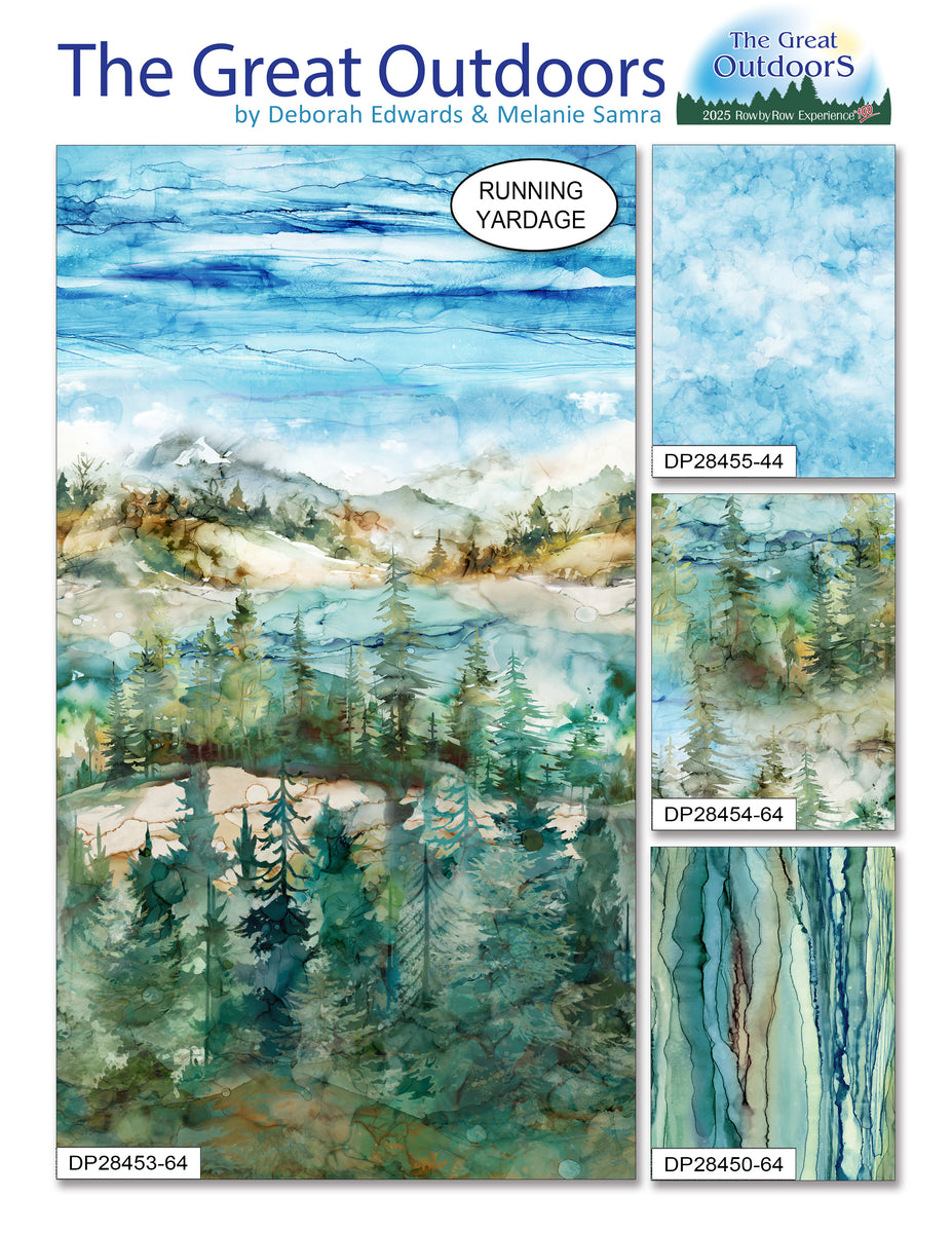 Great Outdoors Meadow Scene Green Multi by Deborah Edwards and Melanie ...