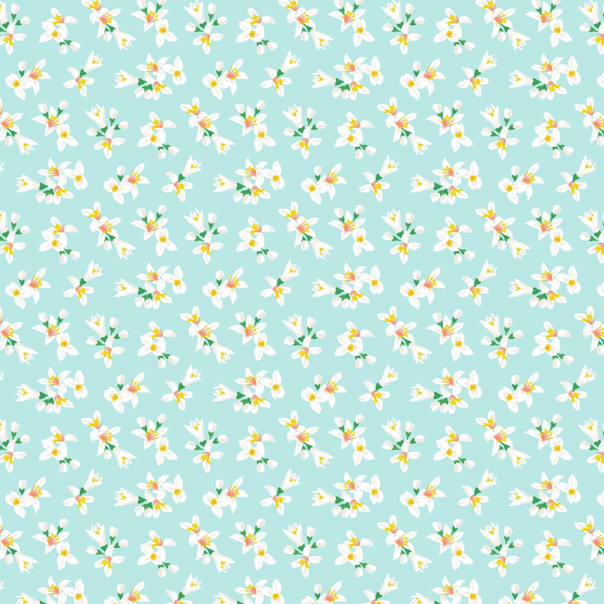🍁Lemon Drop Light Blue Floral Fabric by Gabrielle Neil for Camelot Fab ...